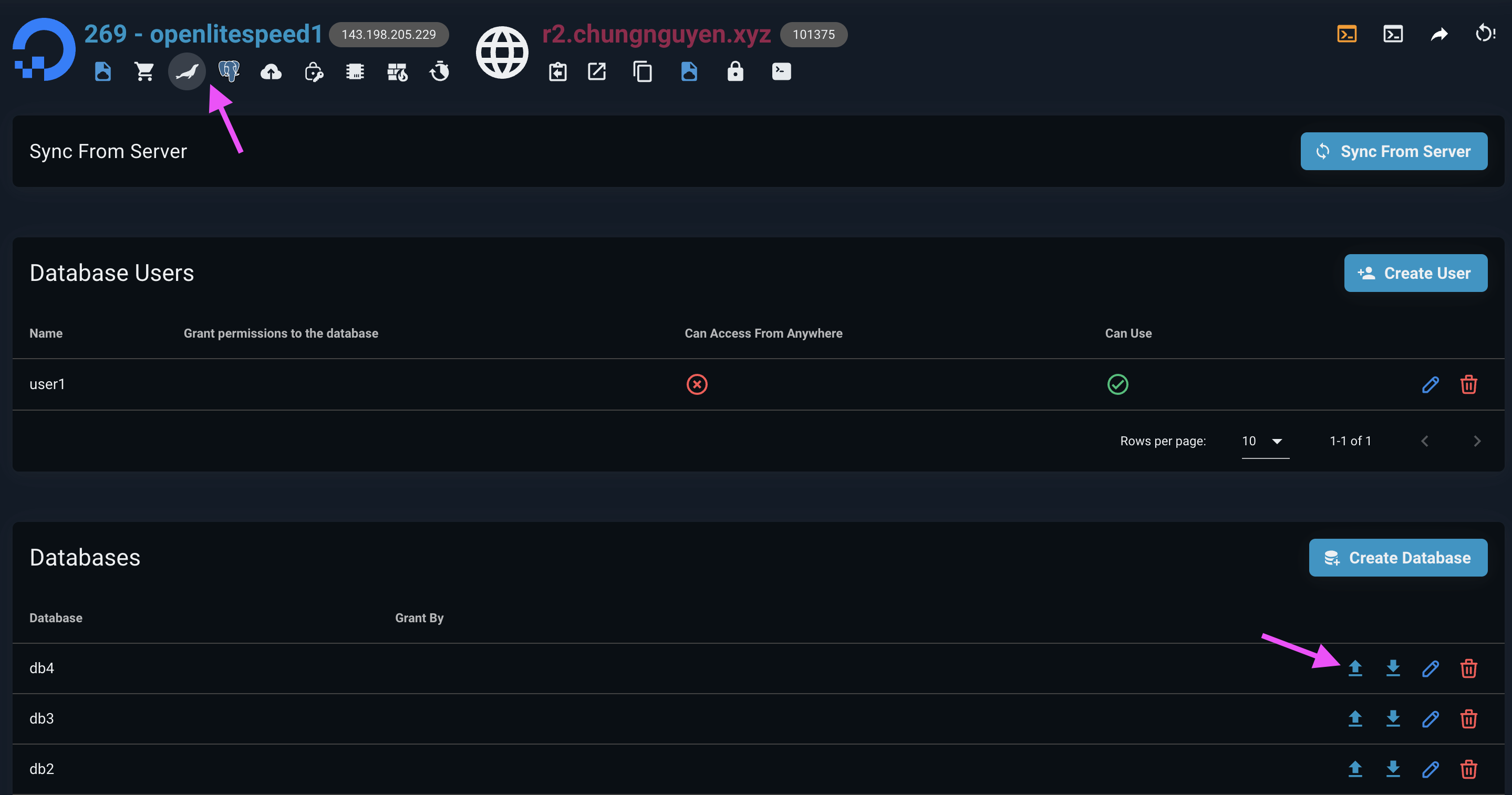 Database | FlashPanel